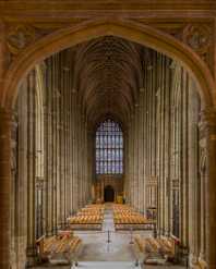 View of Nave looking towards the Great West Window.